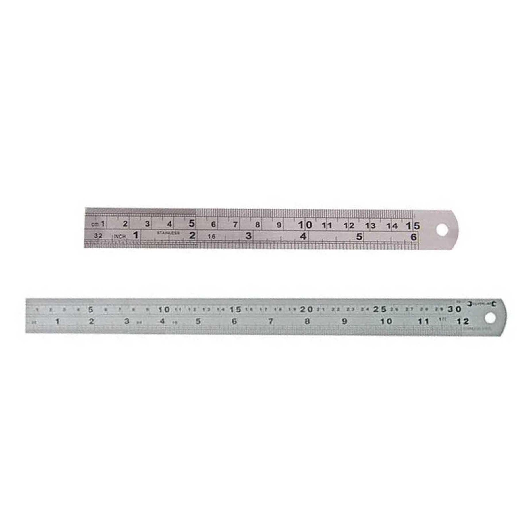 Stainless Steel Rule Imperial Metric Ruler set - Dapetz
