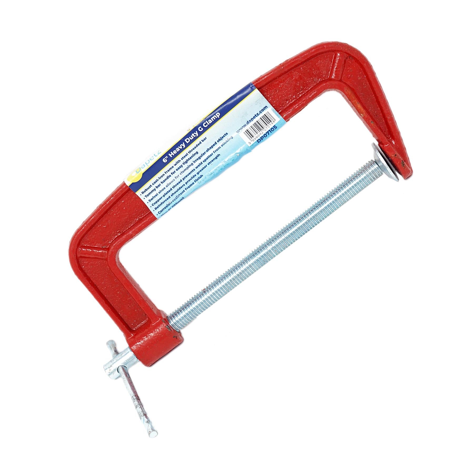 Durable 6" G Clamp Iron Clamps for Strong and Secure Holding – Dapetz