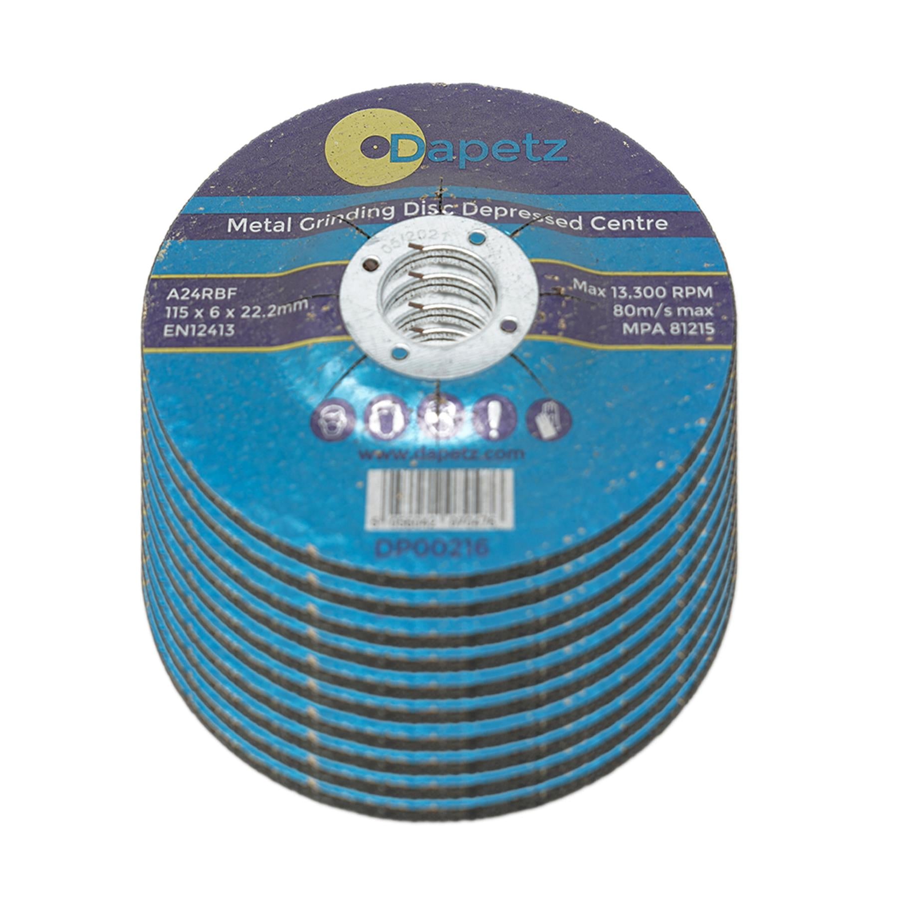 Metal Grinding Discs Disks Depressed Centre Angle 10 Pack – Dapetz